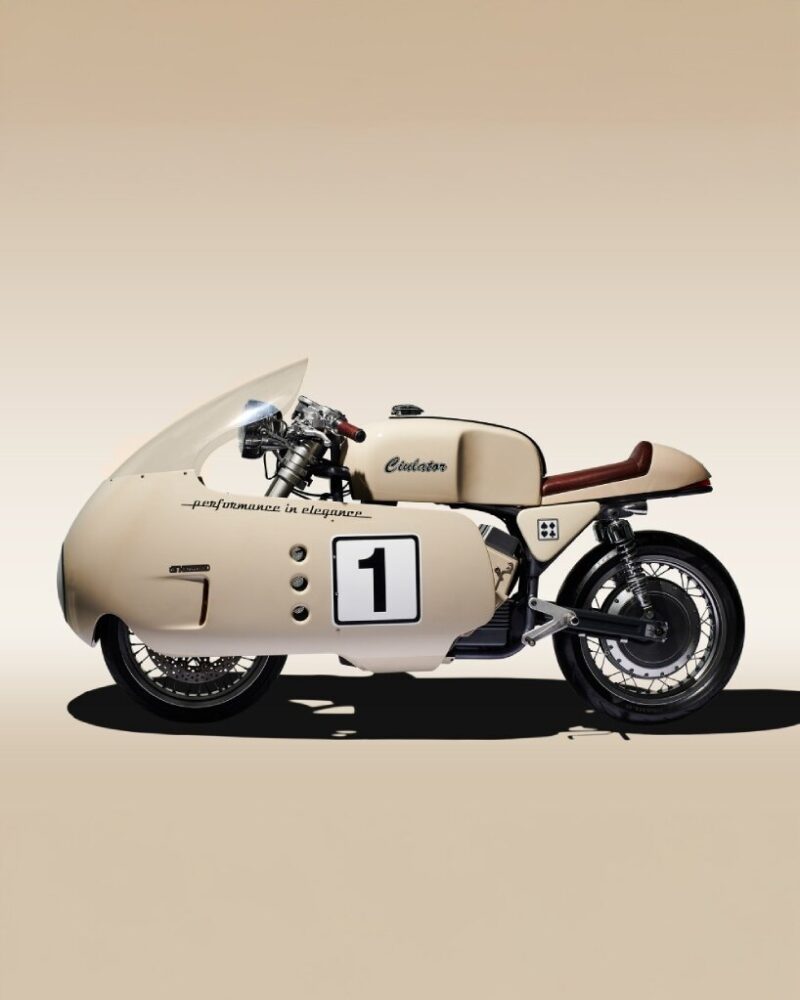 retro café racer draws design from 1950s british racing motorcycles