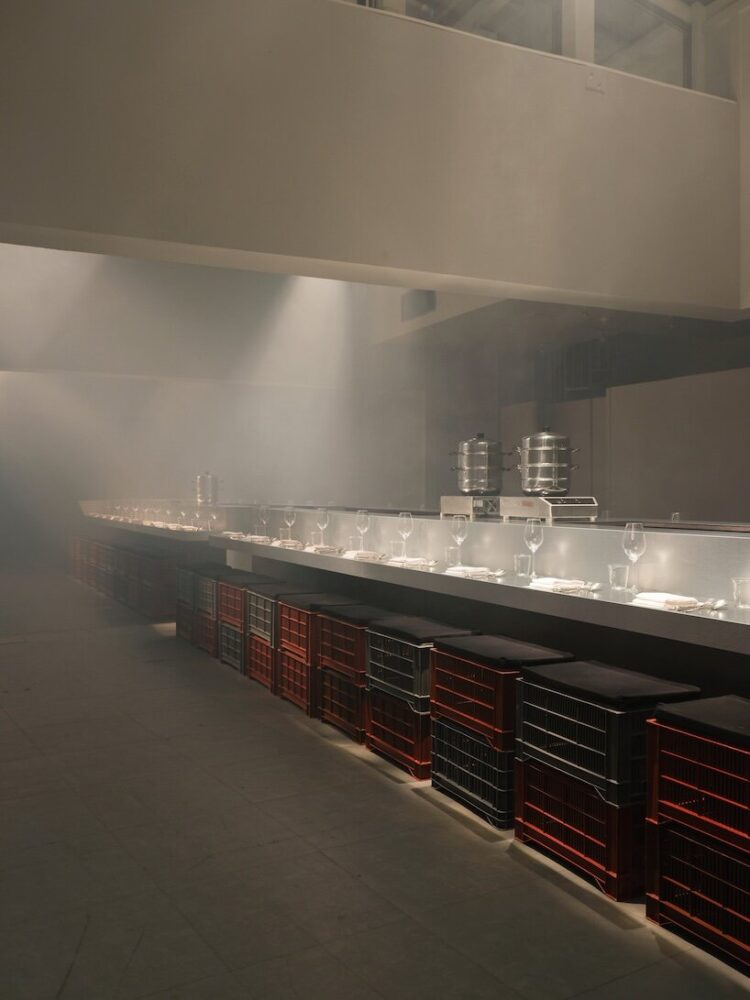 rirkrit tiravanija designs boat tables for we are ona in paris